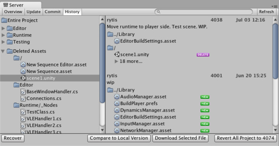 Unity - Asset Server Guide